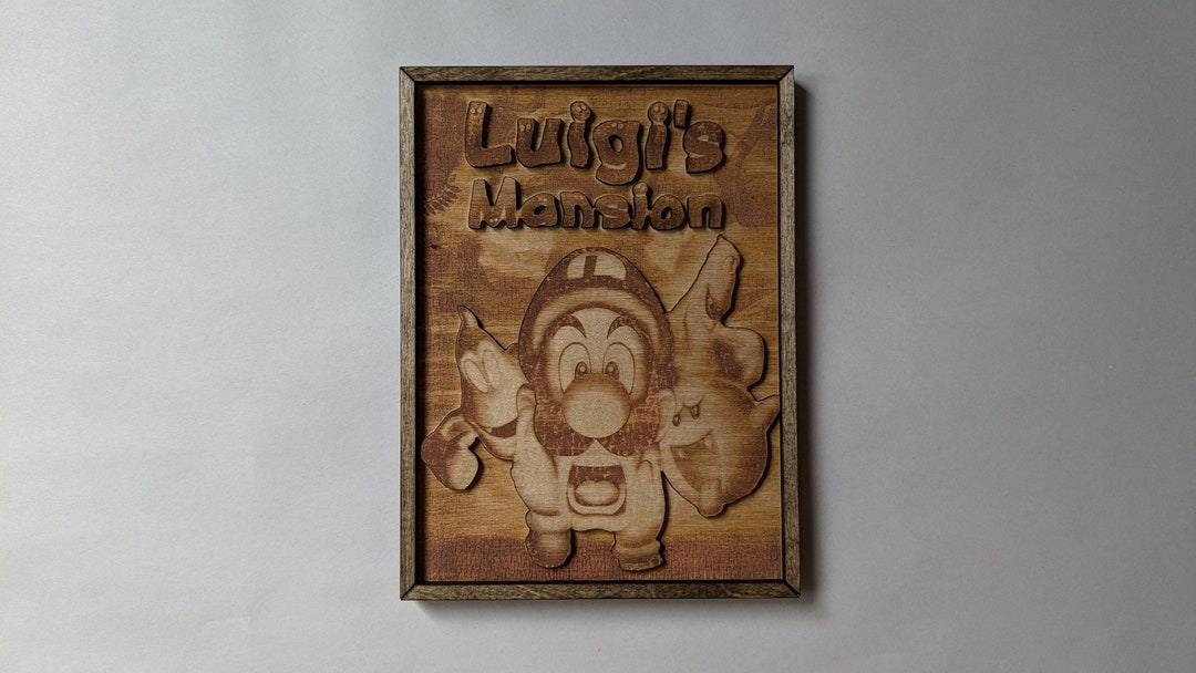 Luigi's Mansion Wood Box Art: Mario Brothers, Luigi, Mario, Wood Art ...