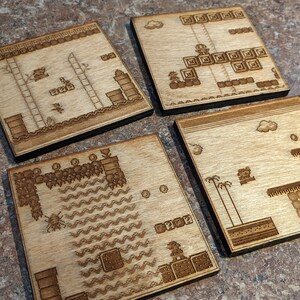 Super Mario Coasters, Video Game Coasters: Wood Coasters, Felt Backing ...