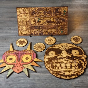 Zelda Majora's Mask Wood Wall Art: Zelda Wood Wall Art, Hand Painted ...