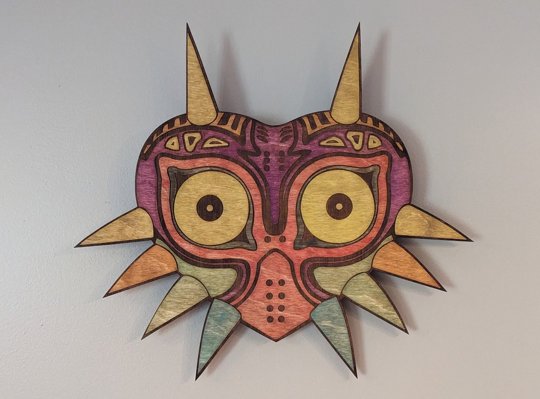 Zelda Majora's Mask Wood Wall Art: Zelda Wood Wall Art, Hand Painted ...
