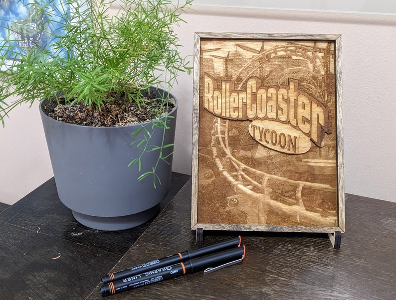 Roller Coaster Tycoon Wood Shadow Box: Video Game Art Game - Etsy