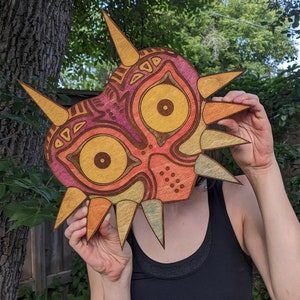 Zelda Majora's Mask Wood Wall Art: Zelda Wood Wall Art, Hand Painted ...