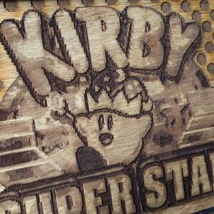 Kirby Super Star Wood Shadow Box: Video Game Art, Game Room Art, Desk ...