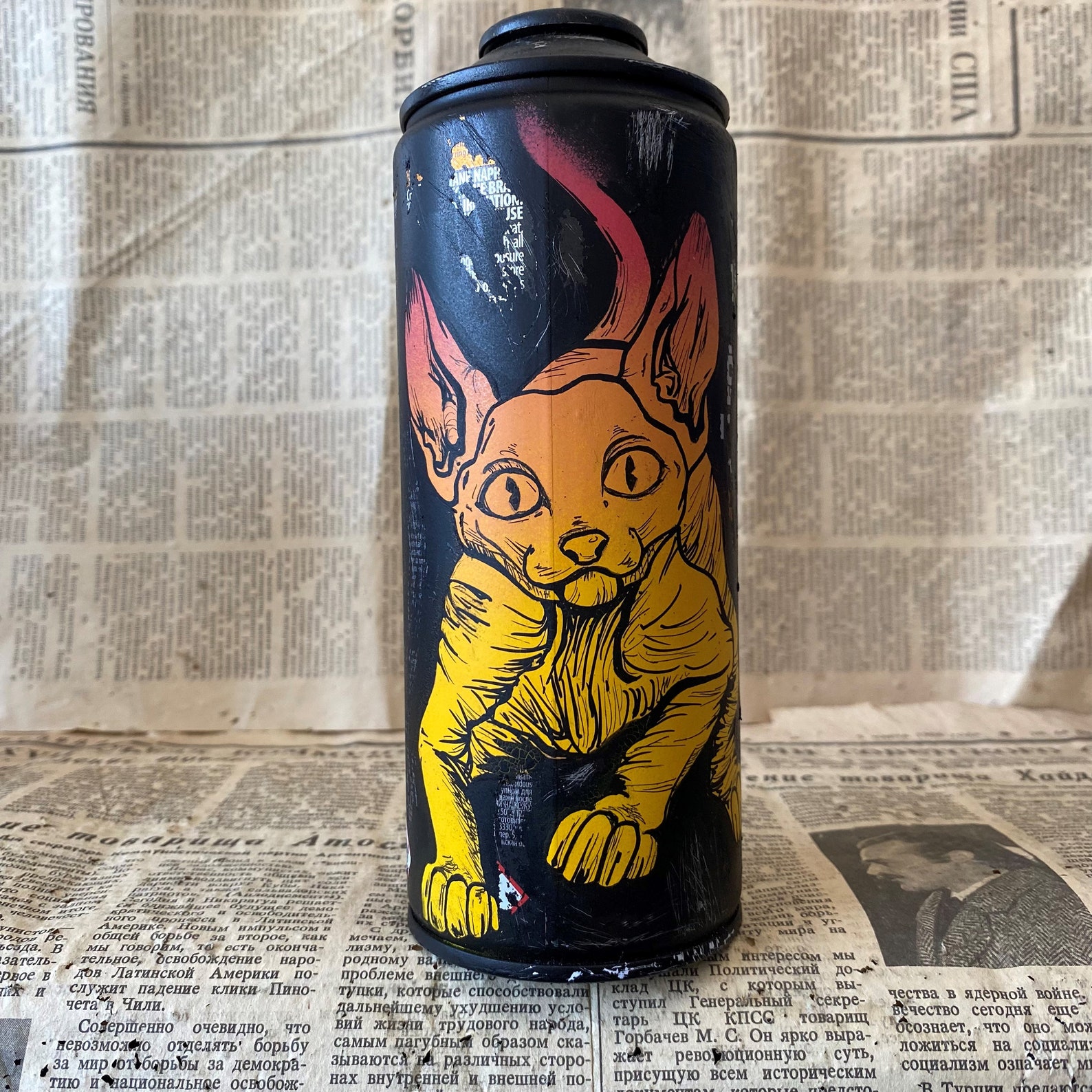 Sphinx Cat - Spray Cans Art - Street Art - Graffiti - Etsy