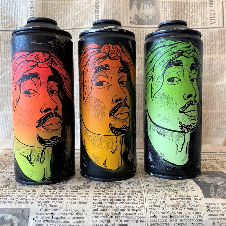 2pac Spray Cans Art Hip Hop Street Art Graffiti - Etsy