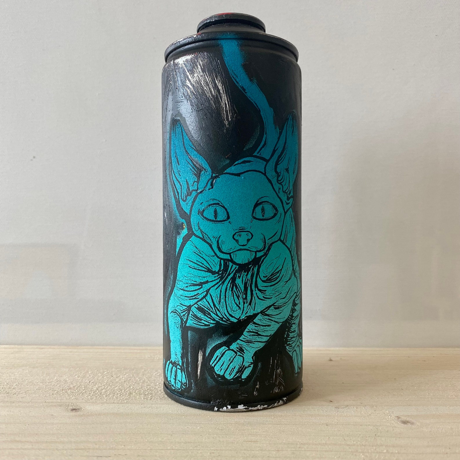 Sphinx cat spray cans art street art graffiti | Etsy