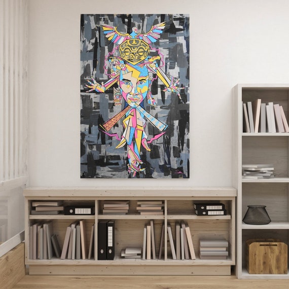 Original Connected Acrylic Painting on MDF Interior - Etsy