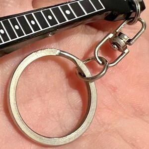 Acoustic Green Mini Guitar Key Ring 10cm Designs Wooden Handmade Music ...