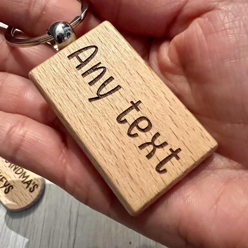 Wooden Keychain - Etsy