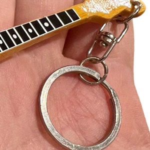 Handmade Wooden Guitar Keychain: Acoustic or Electric, Music Lover Gift ...