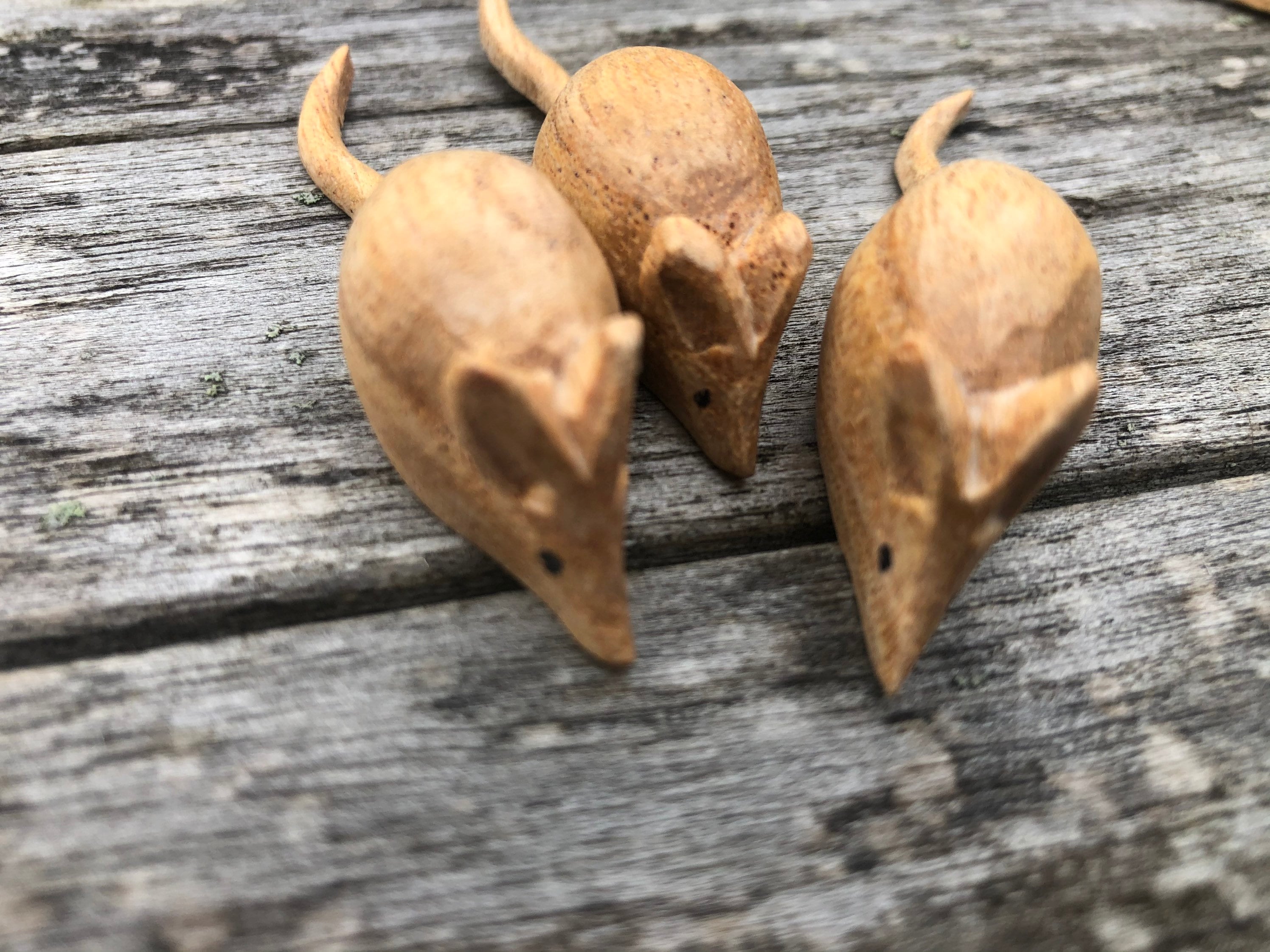 Handmade Mice Wooden Hand carved Ornament 6-8cm Mouse Natural | Etsy