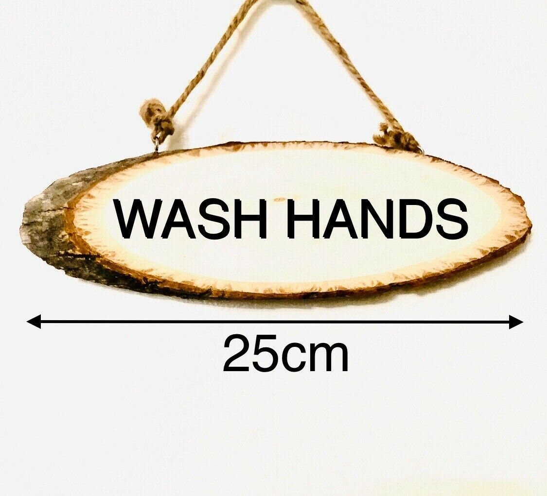 Personalised wooden log sign hanging wall door office garden | Etsy