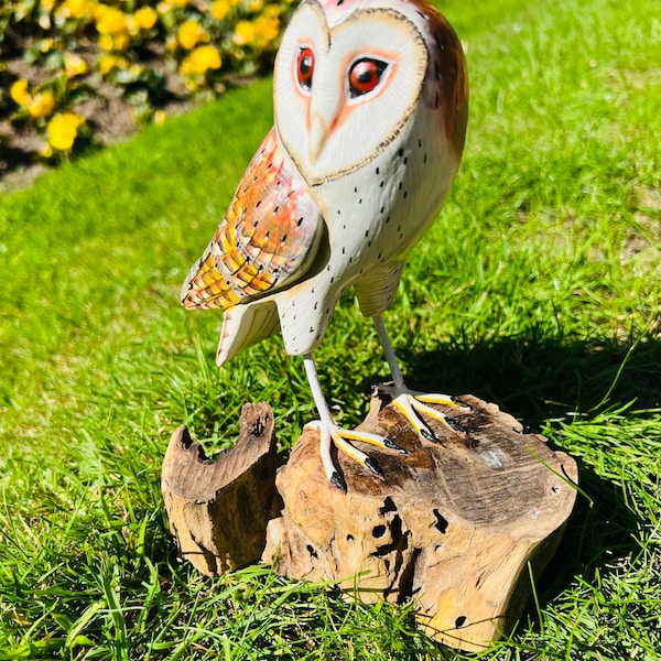 Owl on Log - Etsy