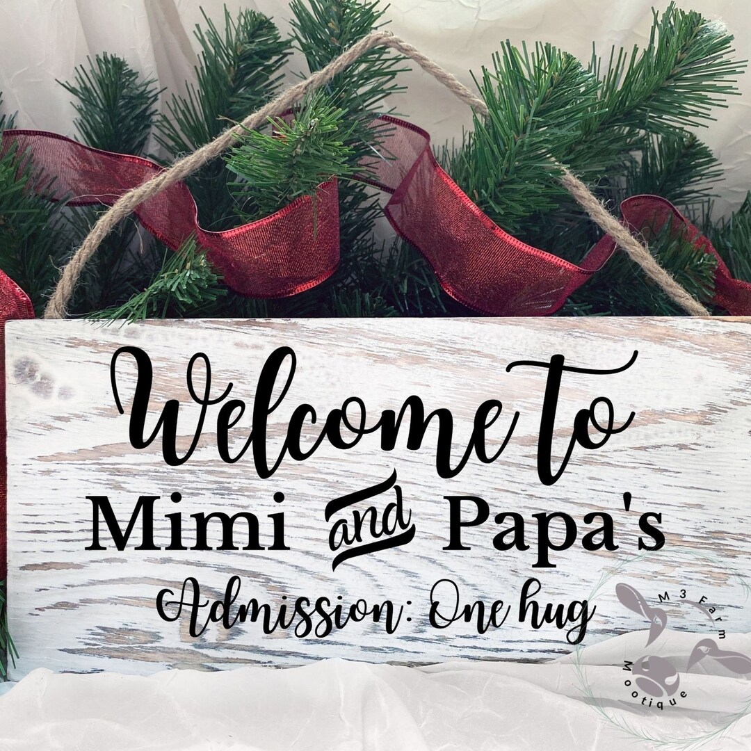 Welcome to Mimi and Papa's | Personalized Mothers Day Gift | Pregnancy ...