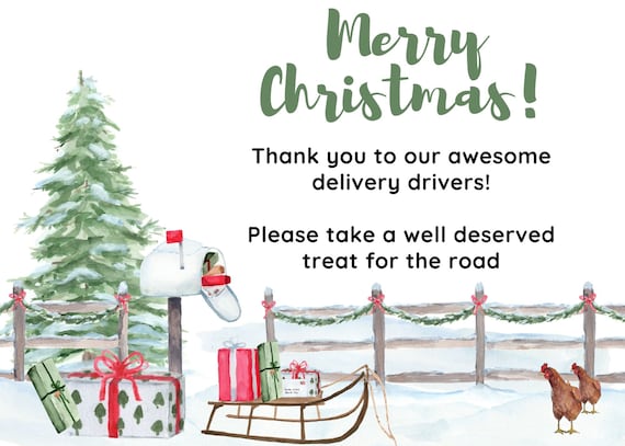 Printable Delivery Drivers Thank You Sign Amazon USPS Fed | Etsy