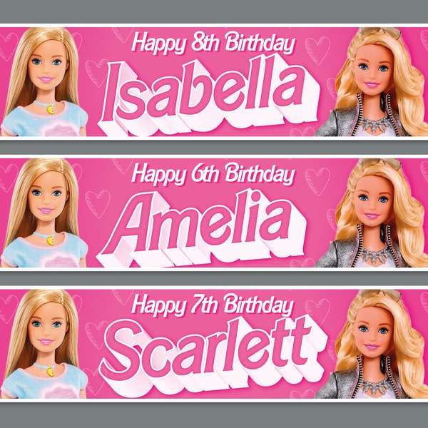 Barbie Banner - Etsy