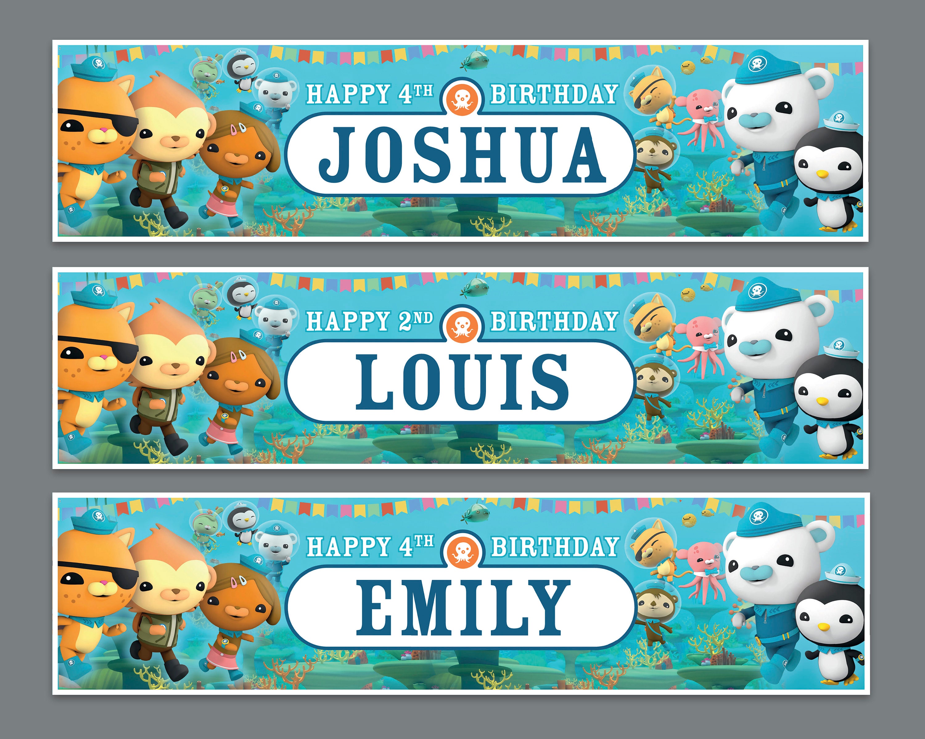 Giant OCTONAUTS Personalised Birthday Banner - Etsy