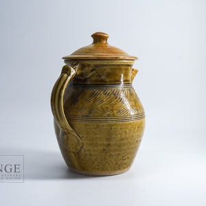 Svend Bayer Studio Pottery Glazed Teapot, Mustard Glaze Ceramic Pot - Etsy