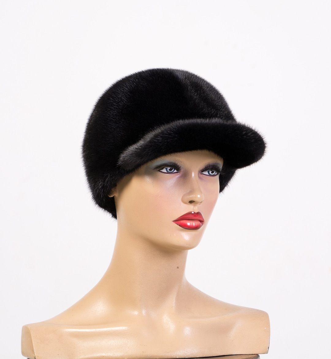 Luxury Real Mink Fur Baseball Cap for Women Stylish & Warm Mink Fur Hat ...
