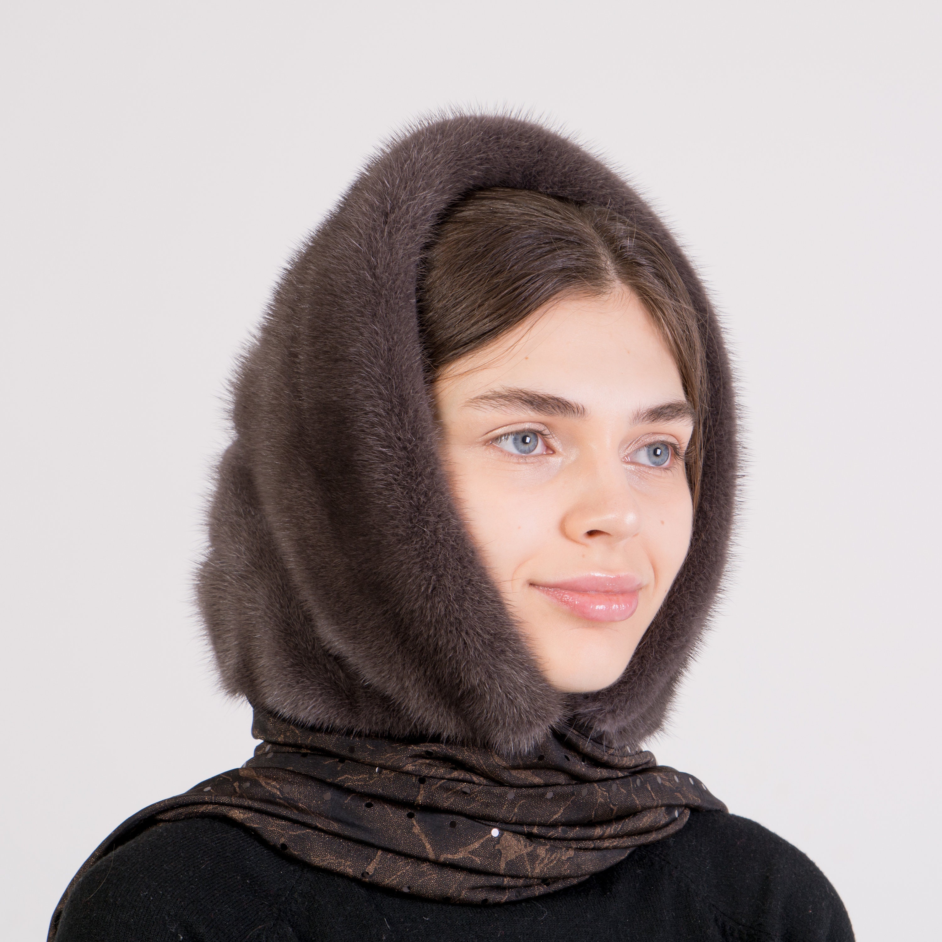 Warm Cozy Hood Luxury Fur Hat Caps Womens Mink Hats Winter Mink Fur Hat ...