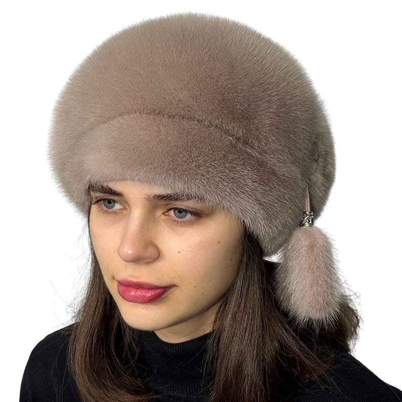 Women's Fur Beret - Winter Mink Fur Hat - Etsy Canada