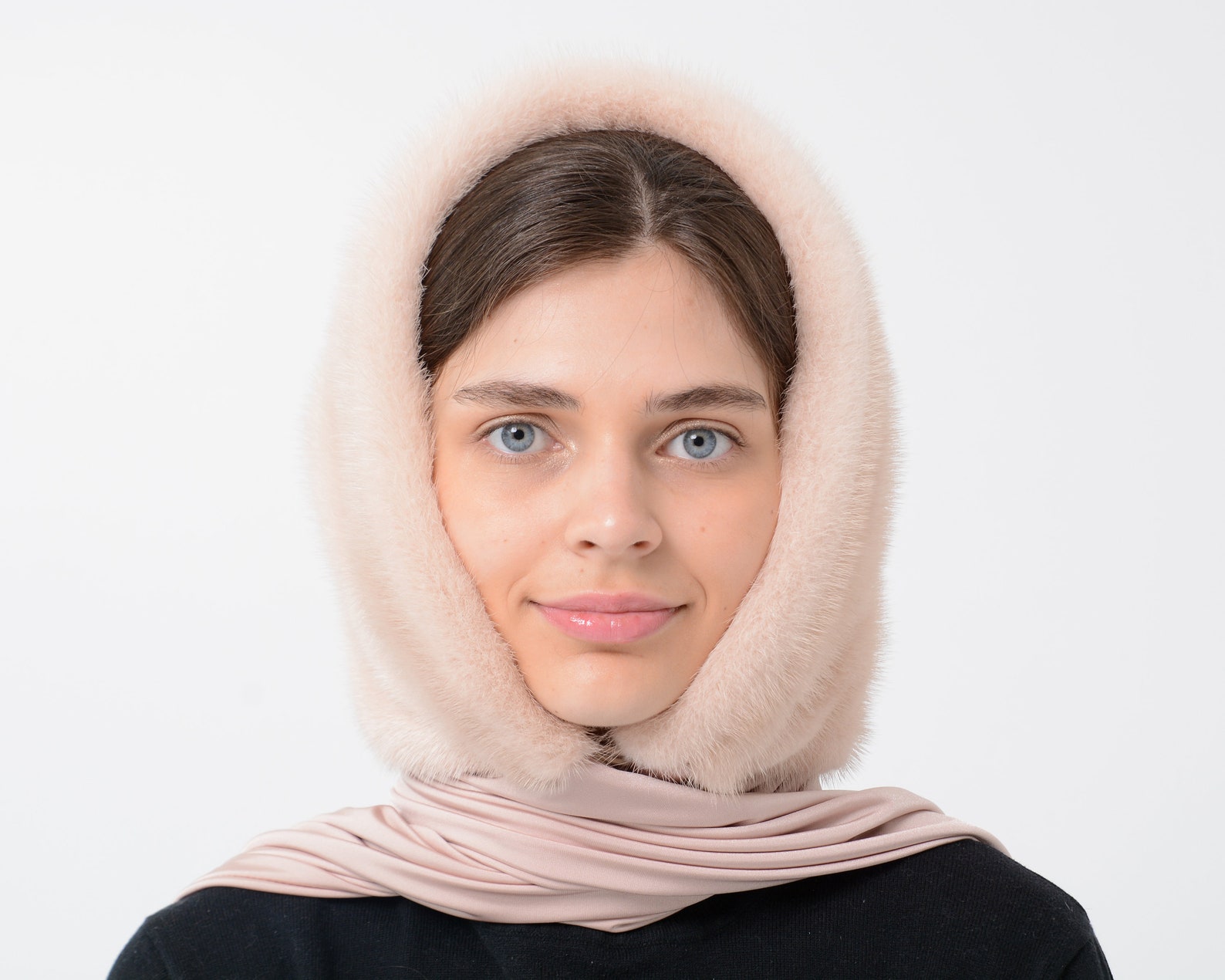Warm Cozy Hood Luxury Fur Hat Caps Womens Mink Hats Winter Mink Fur Hat ...