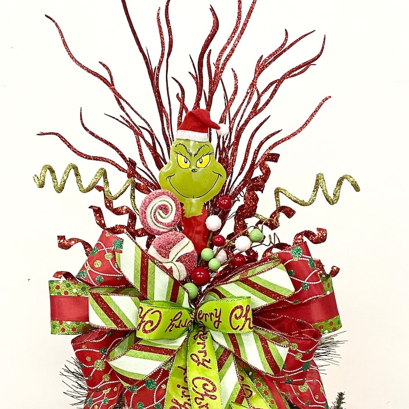 Grinch Tree Toppers - Etsy