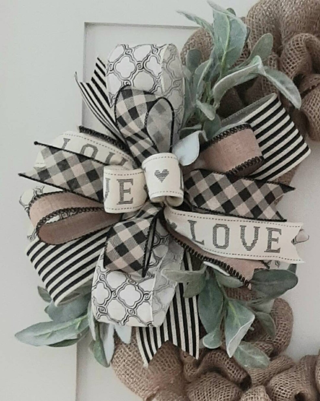 Farmhouse Bow, Love Print, Stripes, Trellis Pattern, Diagonal Plaid ...