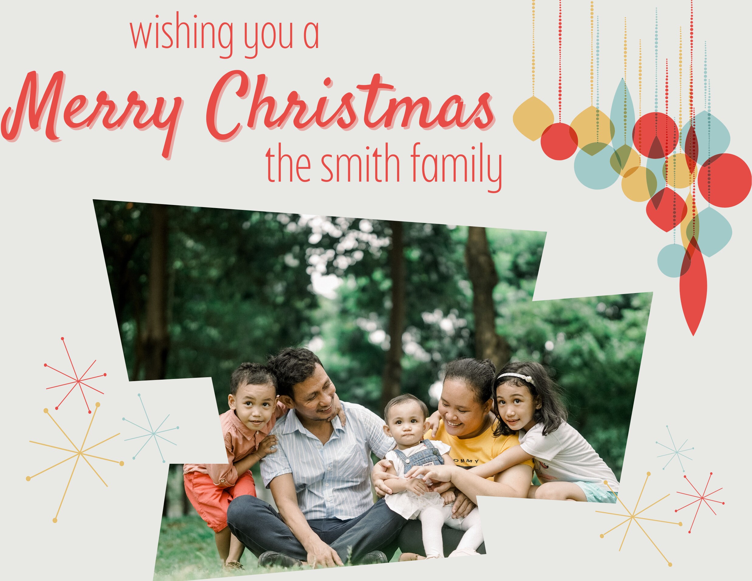 Photo Retro Card Template, Vintage Card Template, Mid-century Card ...