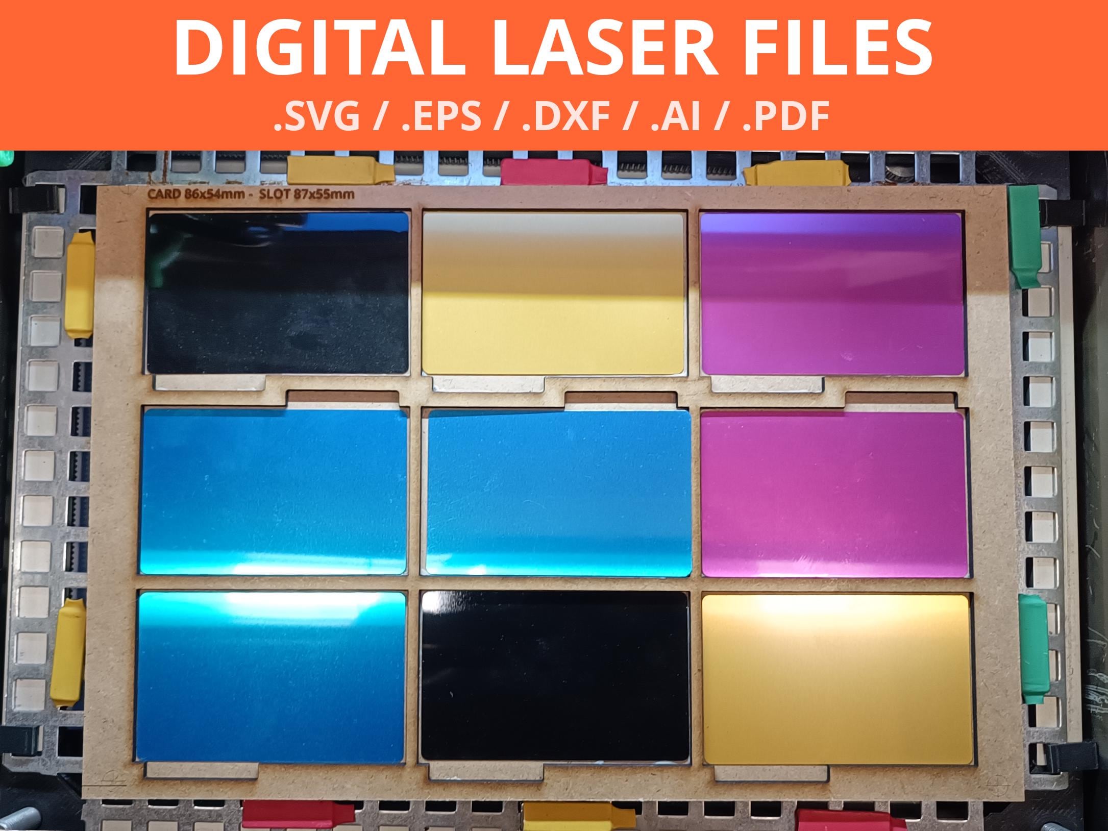 Metal Business Card Jig Template for Engraving | Digital Product | SVG ...