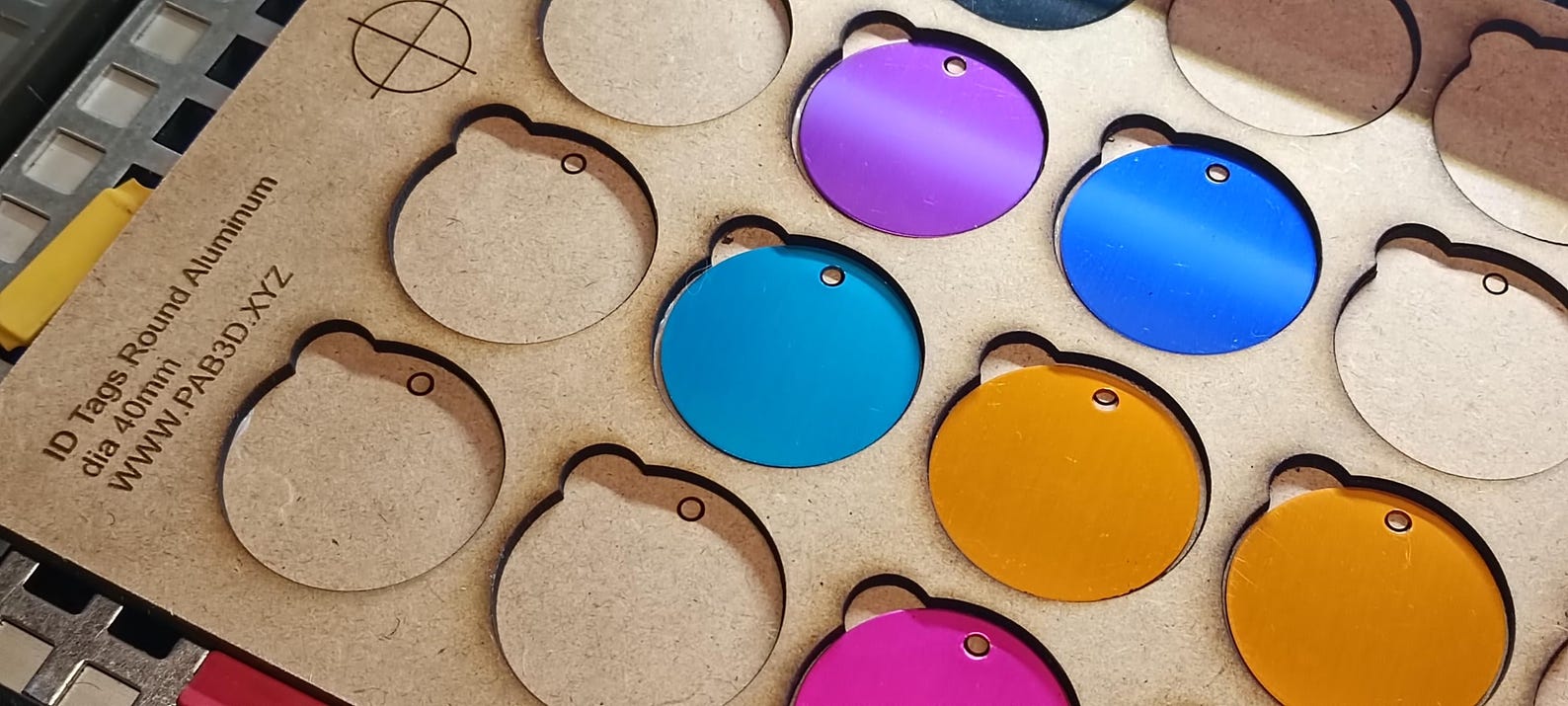 Round Aluminum Dog Tags Jig Template for Engraving 40mm | Digital ...