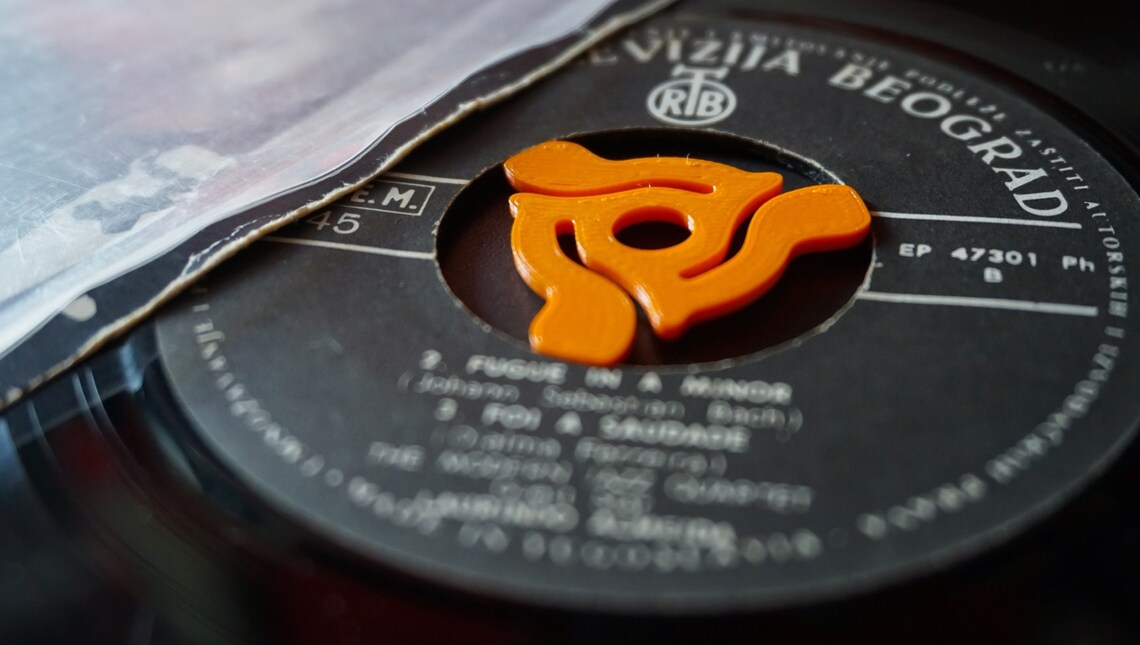 Retro 45 Rpm Record Insert | 7 Inch Vinyl Adapter | 3D Print Vinyl ...