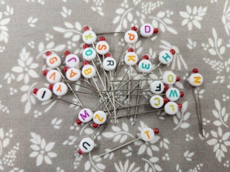 Alphabet Quilting Pins Bold - Etsy