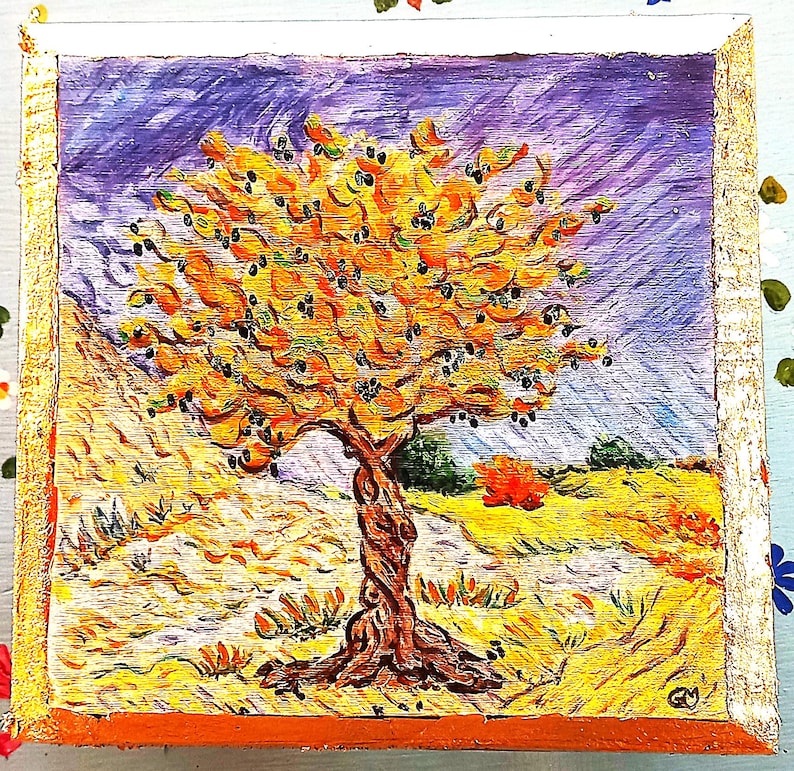 Olive Tree, Original Oil Painting on Solid Wood. - Etsy UK