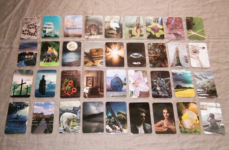 Lenormand Cards Desert Series Bridge Size 36 Laminated Cards With Keys ...
