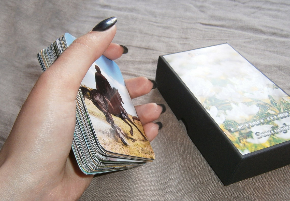Laminated Lenormand Cards Sunlight Series Bridge Size 36 - Etsy