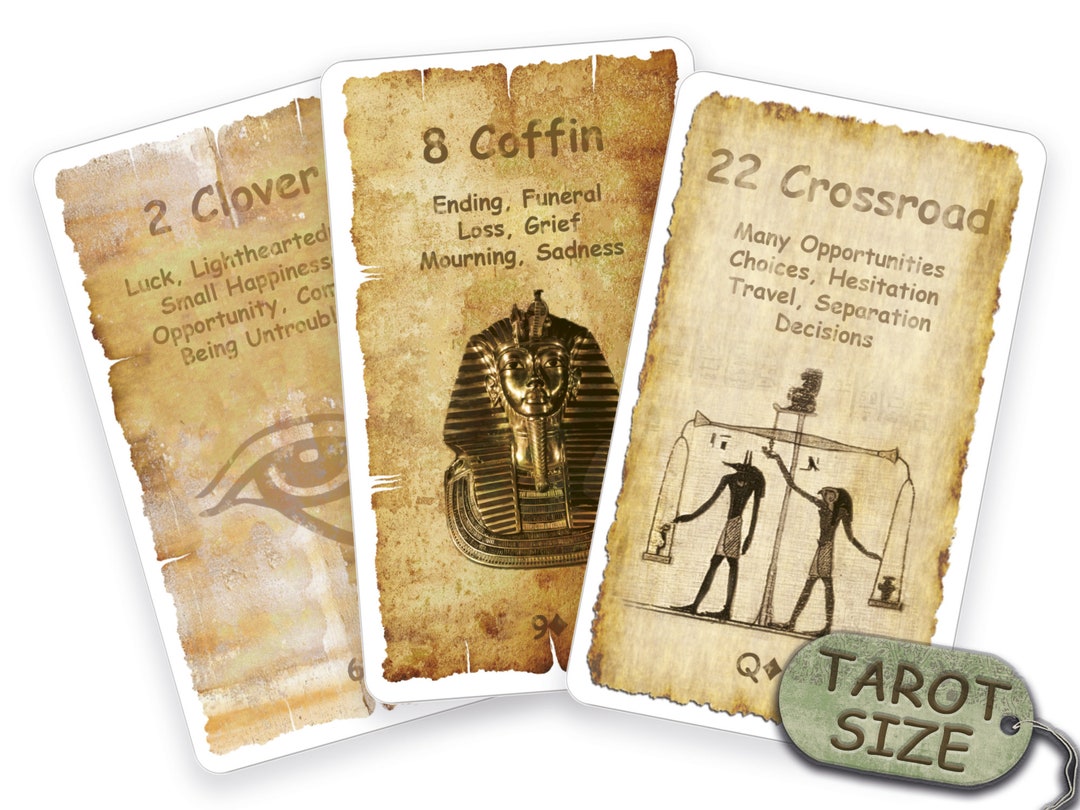 Lenormand Cards Egypt Series Tarot Size | 36 Laminated Cards | With Key ...