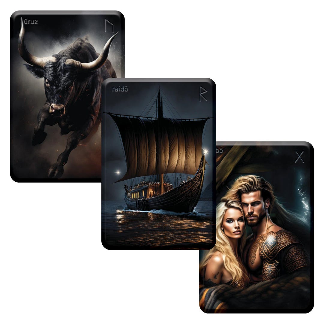 Viking Era Runes - Card Set | 25 Laminated Cards - Etsy Sweden