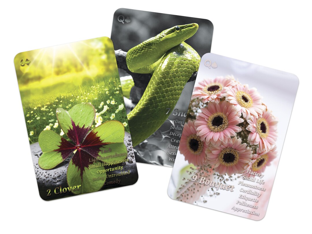 Laminated Lenormand Cards Sunlight Series Bridge Size 36 Laminated ...