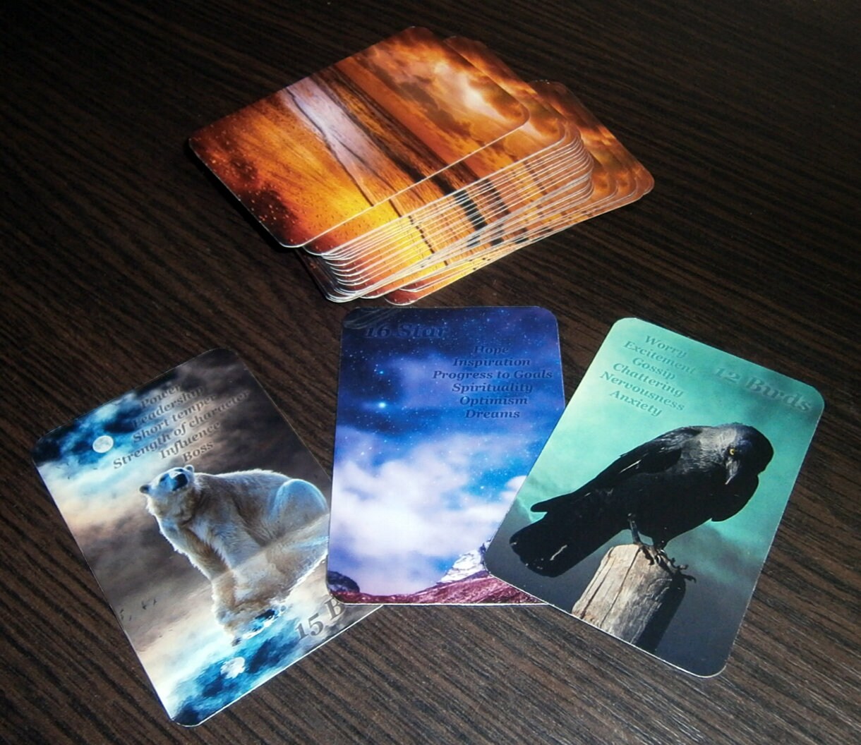 Laminated Lenormand Cards Dark Sky Series Bridge Size 36 Laminated ...