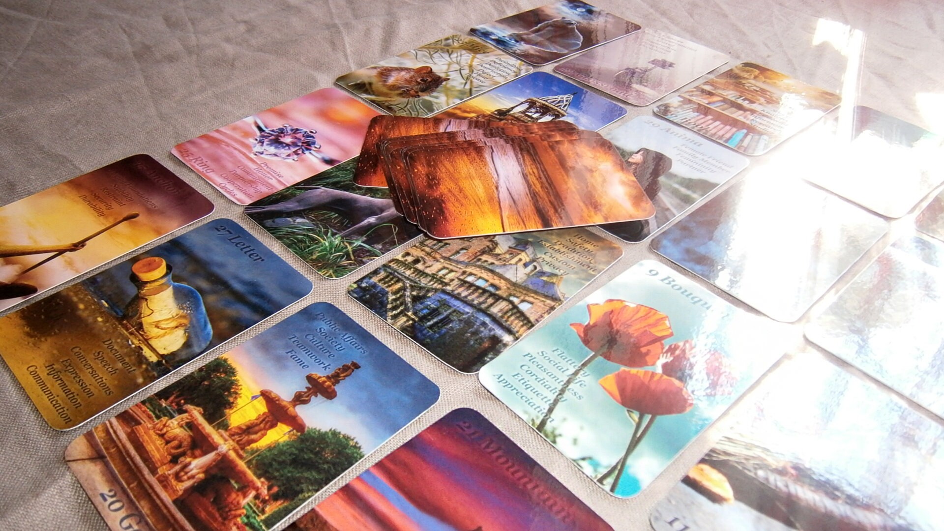 Laminated Lenormand Cards Dark Sky Series Bridge Size 36 Laminated ...