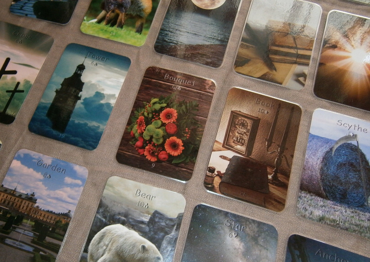 Lenormand Cards Desert Series Bridge Size 36 Laminated Cards With Keys ...
