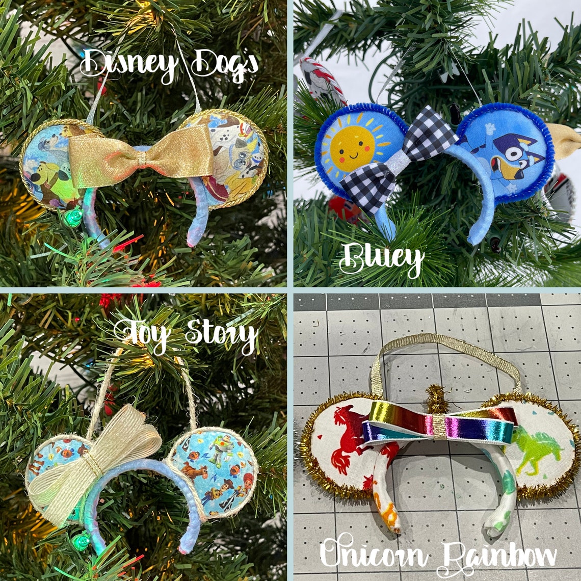 Disney Inspired Ear Christmas Ornaments - Etsy