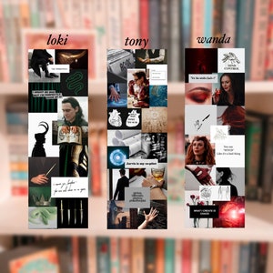Marvel Inspired Bookmarks Trendy Stationary Bullet Journal Avengers Mcu ...