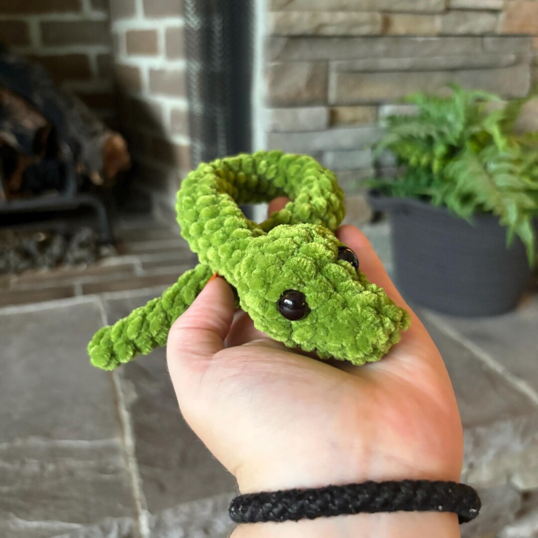 Goblin Green Snake Crochet Plush | Plushies | Stuffed Animal | Crochet ...