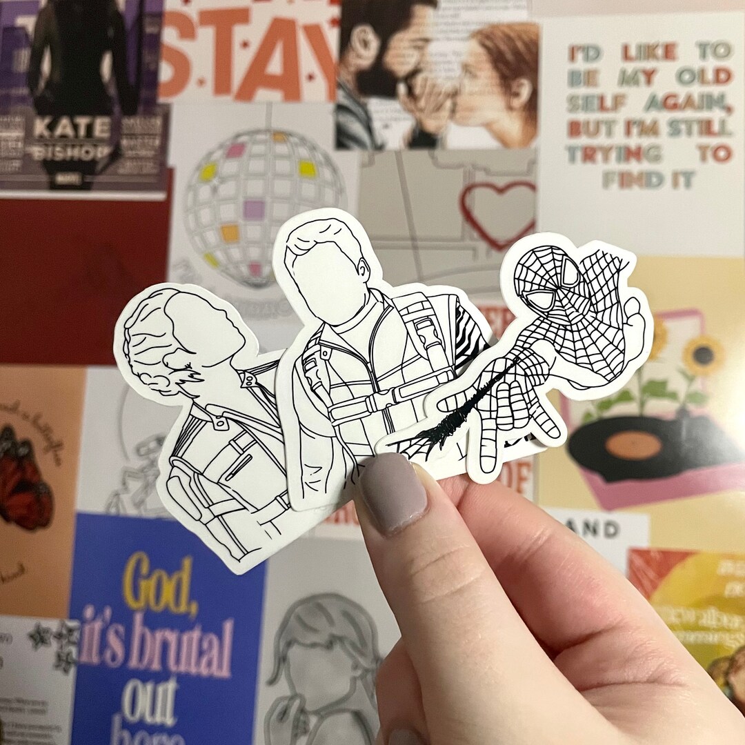 Marvel Character Outline Inspired Stickers | Stationary | Bullet ...