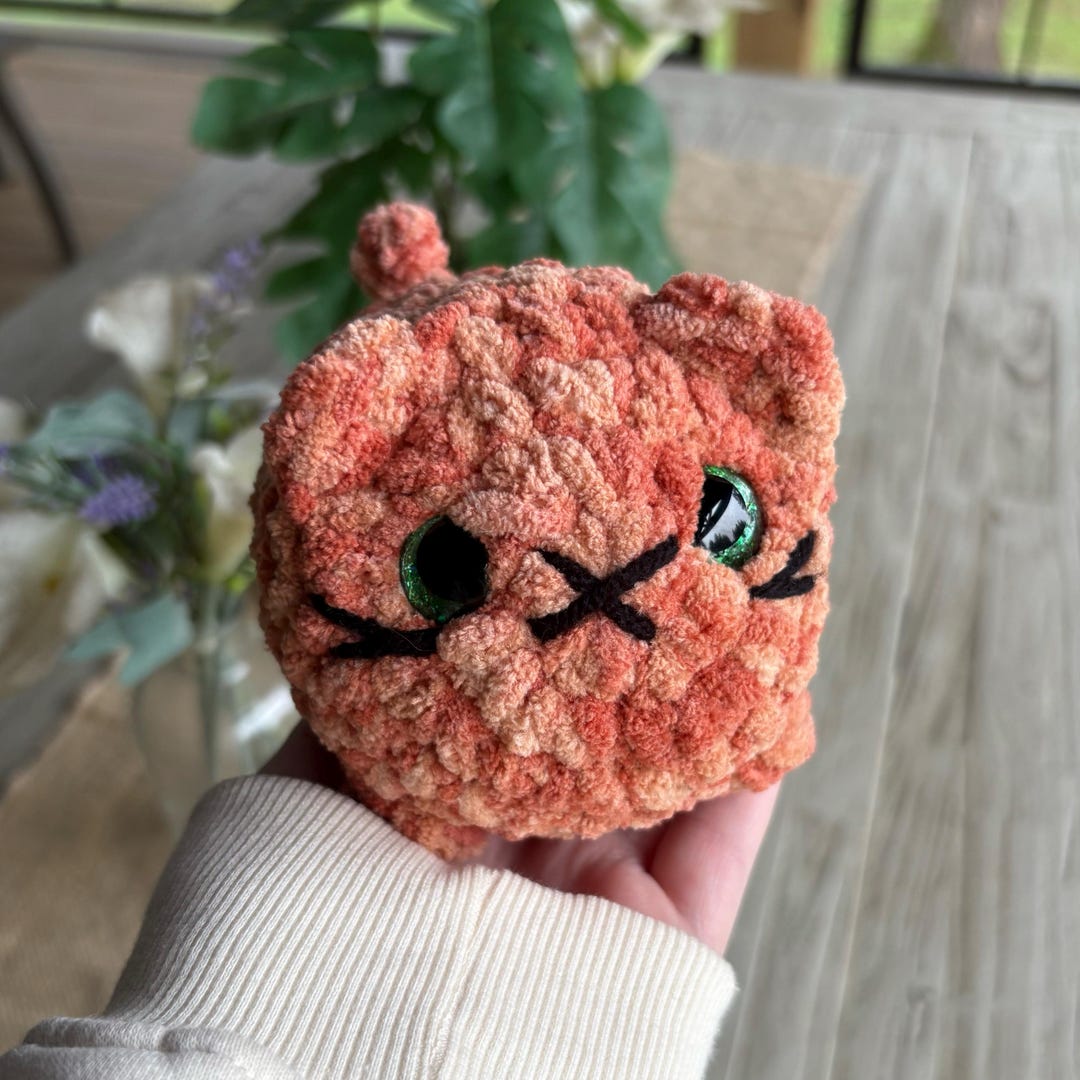 Orange Bitty Kitty Cat Crochet Plushie Crochet Plushie Gifts Stocking ...