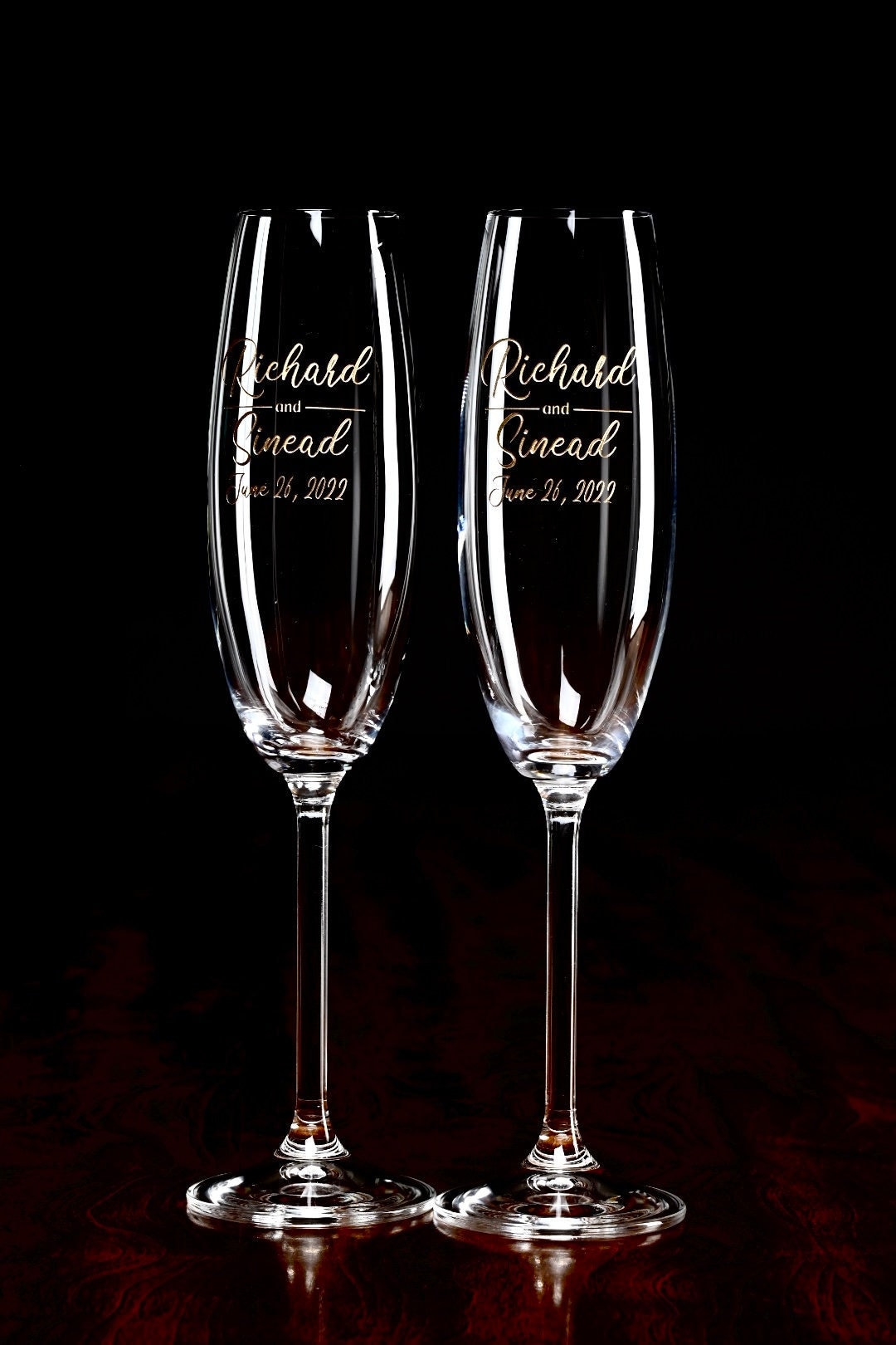 Custom Etched Lenox Toasting Flutes Wedding Flutes Couples - Etsy