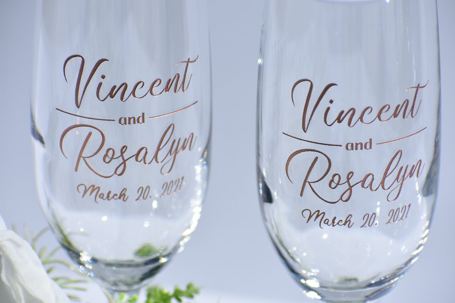 Personalized Wedding Toasting Flutes Set of TWO Custom | Etsy