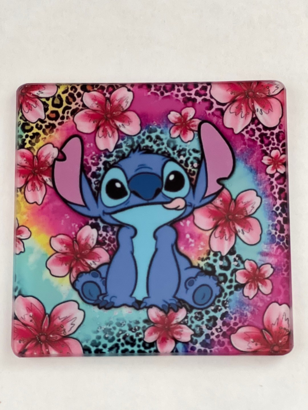 Stitch From Lilo & Stitch Coaster 10cm X 10cm FREE DELIVERY - Etsy